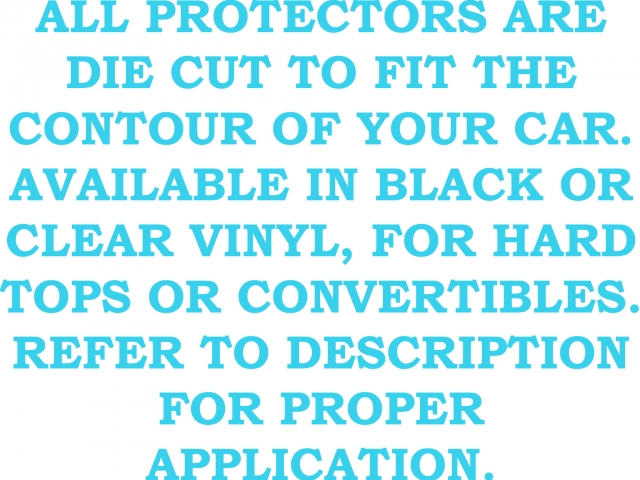 Corvette Protector Rear Deck Lid Convertible / Soft Top Black 68 75 ( # ...